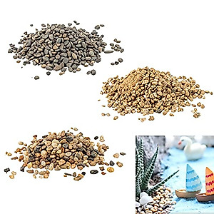 Miniature Rock Pebble Basing Kit Tabletop Layout Terrain Scenery Landscape Model Railroad Sand Table Material, Pack of 3