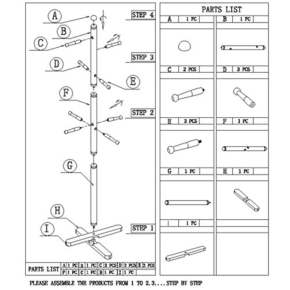 Frenchi Home Furnishing Freestanding Kid's Coat Rack & Hanger, white