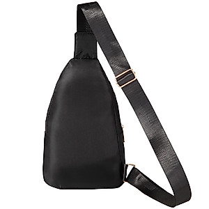 AIKELIDA Small Sling Backpack Crossbody Sling Bag Fanny Pack Cross Body Bag for Outdoors Hiking Traveling - Black