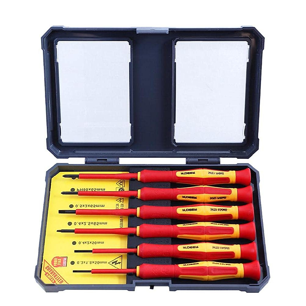 Screwdriver Set 1000V 6 Pieces Screwdrivers Insulating Screwdriver Kit 1000V Slotted Screw Screwdriver Sets Electrician Screwdriver Set
