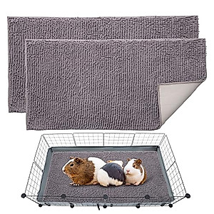 DZWLKJ Guinea Pig Fleece Bedding Cage Liners, 2 Pcs 47" X 24" Blanket for Cage, Pee Pads Washable Also for Chinchilla, Ferret, Hedgehog, Hamster, Rabbit, Rat, Bunny and Other Small Animal Cage