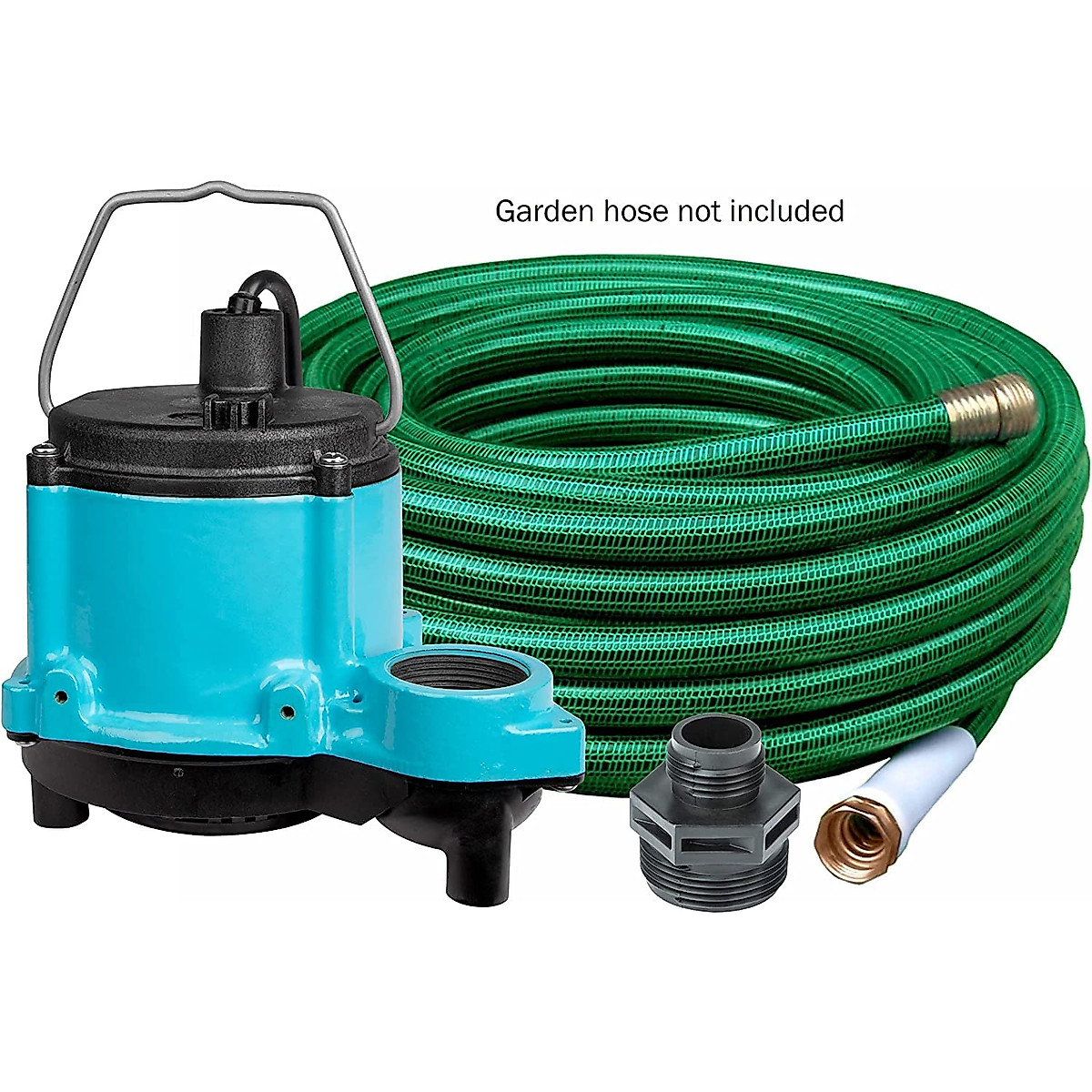 Little Giant 6-CIM-R 115-Volt, 1/3 HP, 2750 GPH Manual Submersible Sump/Utility Pump with 10-Ft. Cord, Blue, 506271