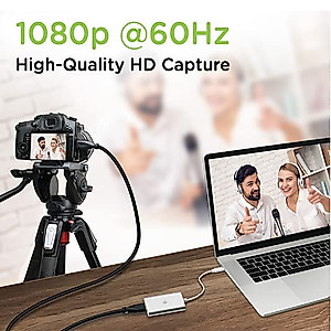 IOGEAR Upstream HDMI to USB-C Video Capture Adapter - 1080p 60Hz - Stream Live Audio/Video - Xbox - PS4 - Switch - DSLR Camcorders - Windows - Mac - GUV301