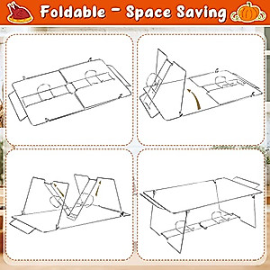 8 Pcs Foldable Chafing Wire Rack Chafing Dish Rack Folding Wire Chafing Stand Collapsible Buffet Serving Stand for Easy Storage and Reuse Food Warmer Trays Party Event Catering Supplies Home