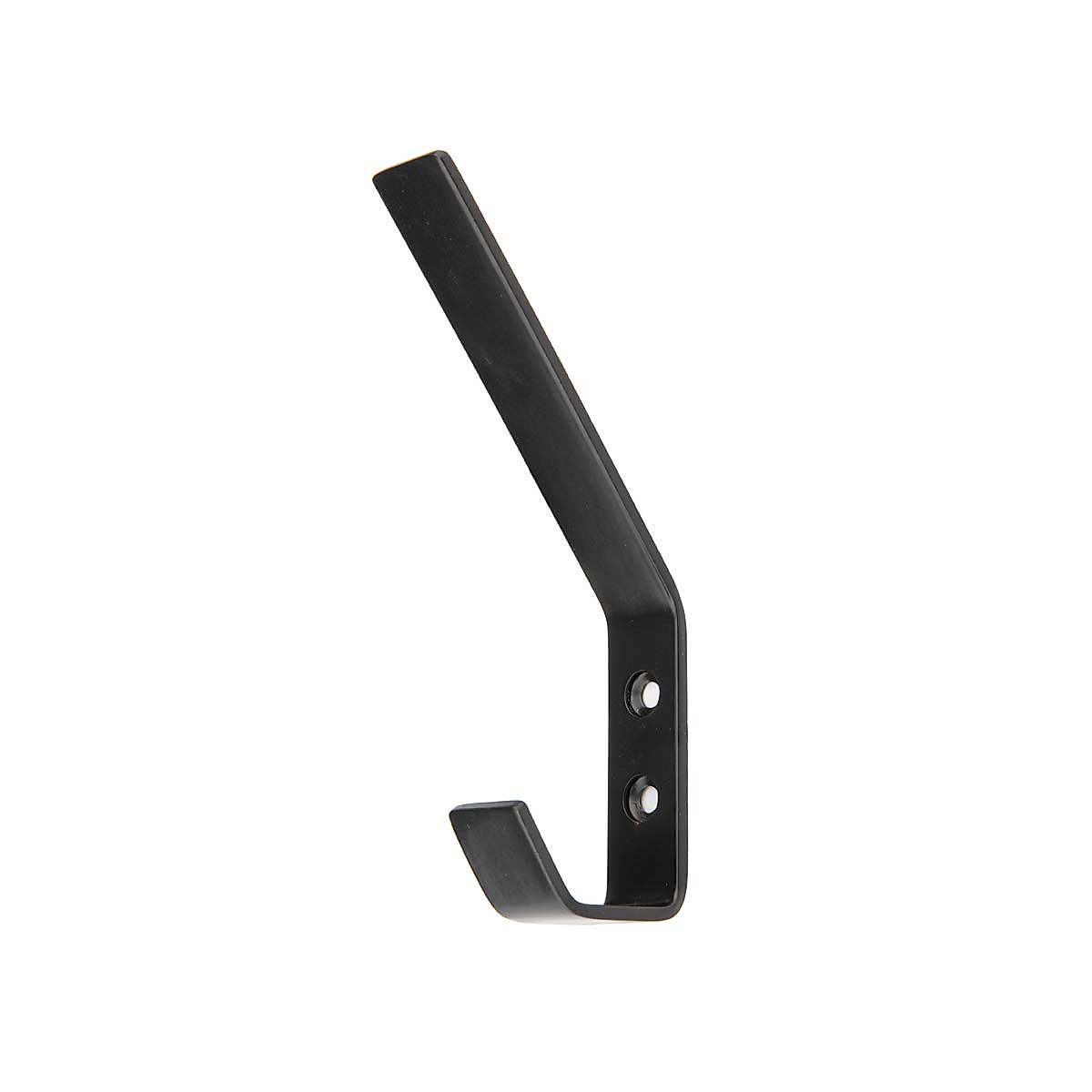 Amazon Basics Wall Mounted Modern Metal Drywall Coat Hooks - Flat Black, 5-Pack