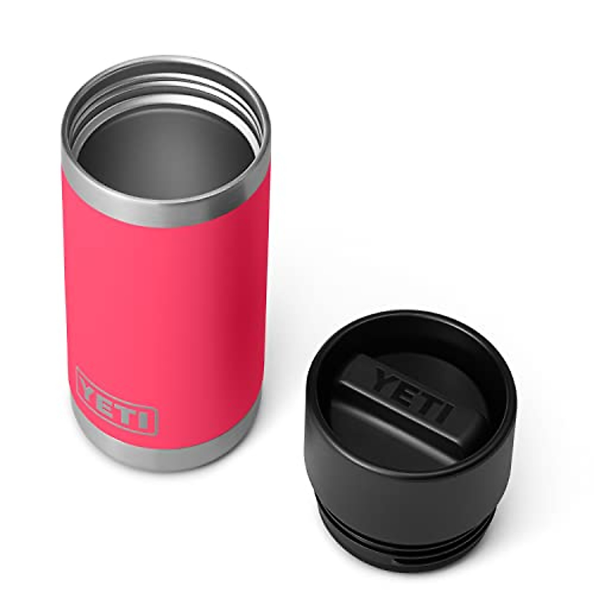 YETI Rambler 12 oz Bottle, Stainless Steel, Vacuum Insulated, with Hot Shot Cap, Bimini Pink