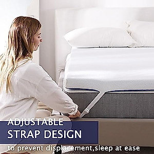 Memory Foam Mattress Topper Full Size, 3 Inch Thick Cooling Gel Topper, Foam Bed Topper with Soft Breathable Protector Cover, Top Mattress Pad CertiPUR-US Certified