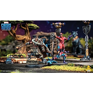 Atomic Mass Games Marvel: Crisis Protocol Klaw & M'Baku Character Pack - Wakanda's Powerhouse Duo! Tabletop Superhero Game, Ages 14+, 2 Players, 90 Minute Playtime, Made
