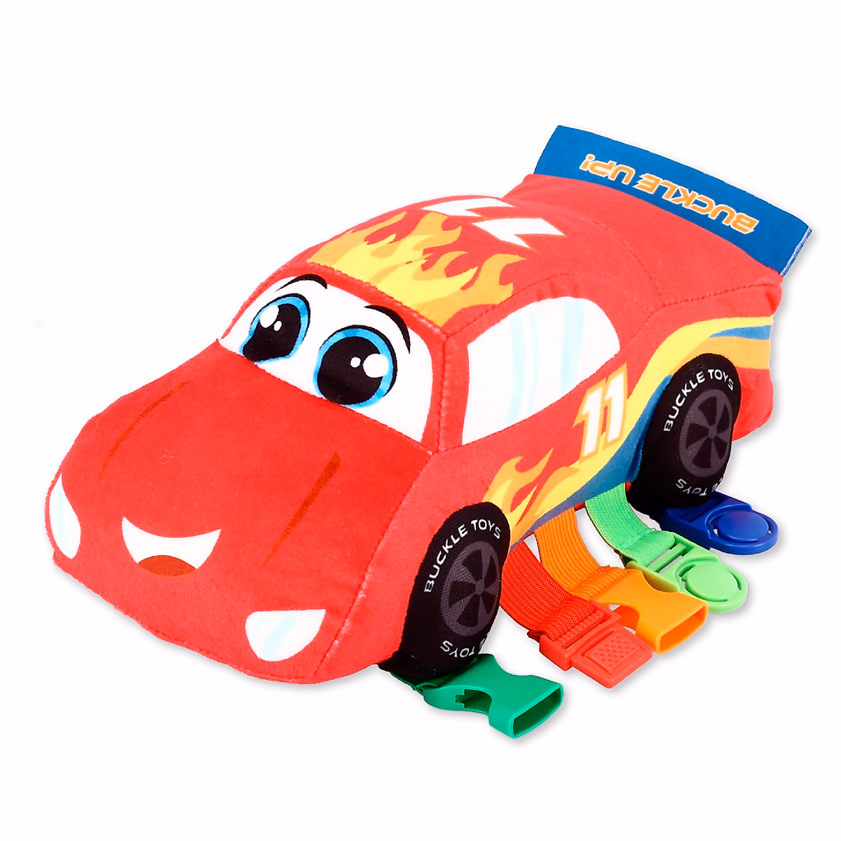 Buckle Toys - Bullet Racecar - Develop Fine Motor Skills - Sensory Learning Activity Toys - Toddler Plane Travel Essential