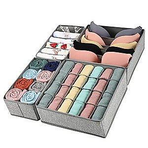 GOGOODA 8 Pack Drawer Organizer for Underwear Bra Sock Tie and Delicats Small Items