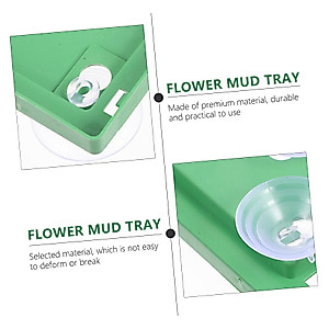 SEWACC 8 Pcs Flower Mud Sucker Dinner Table Decor Flower Mud Holder Coffin Tray Table Trays for Eating Flower Centerpiece Tray Flower Foams Tray Floral Tray Flowers Flower Stand Plastic