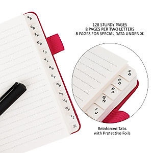 Best Address Book & Contact Log Notebook for Women Battling Brain Fog: Pocket-Sized (4x5.5 in) | Customizable Lined Pages, Alphabetical Tabs | For Contacts, Passwords, Ideas, and Worries | Stay on Top