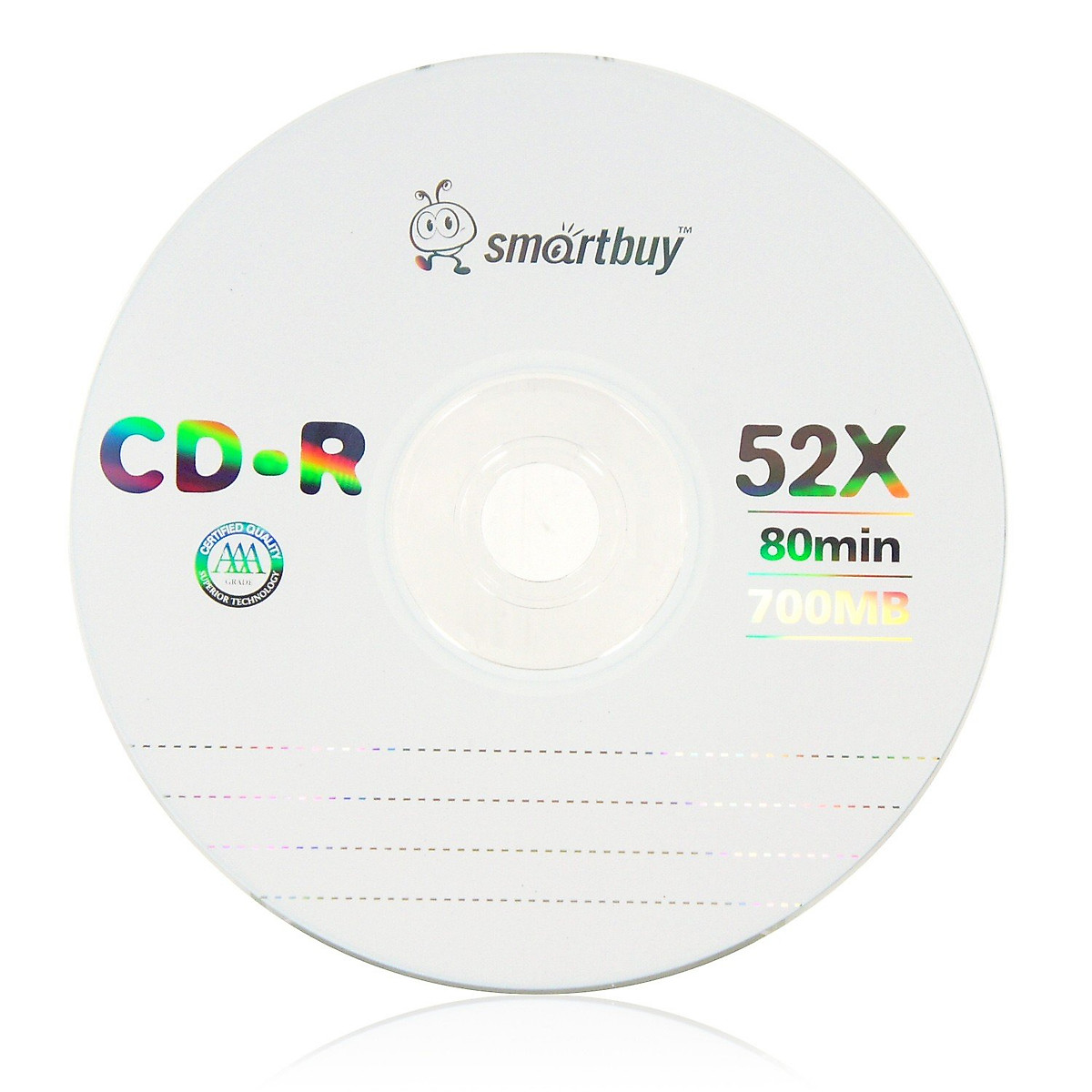 Smartbuy 400-disc 700mb/80min 52x CD-R Logo Top Blank Data Recordable Media Disc