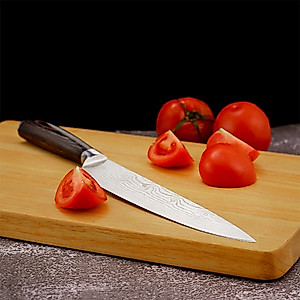 Professional chef's knife - 8 inch German high carbon stainless steel blade, super sharp kitchen and restaurant cooking knife