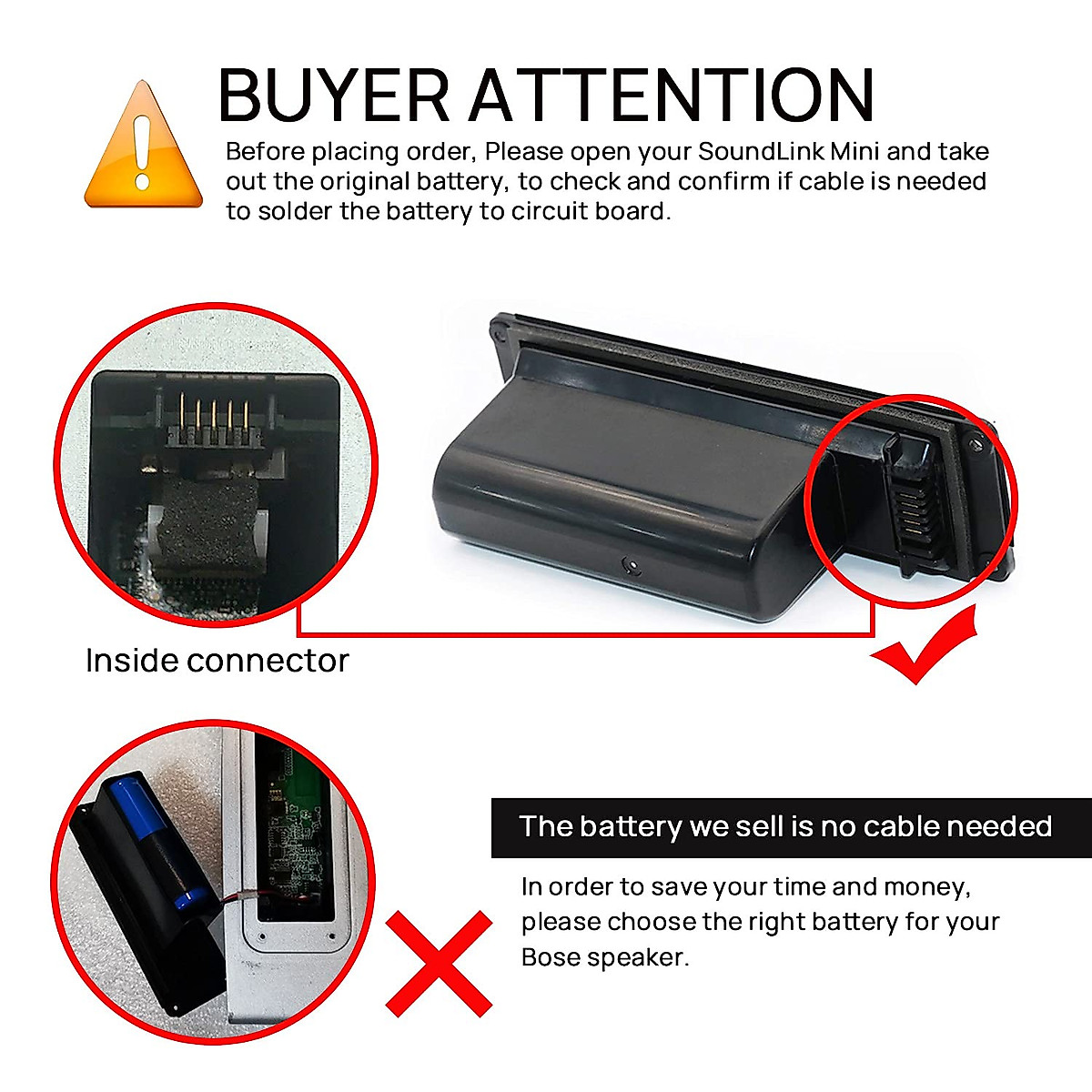 BOWEIRUI 061384 061385 061386 063287 Battery for Bose SoundLink Speaker Mini One