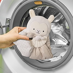 Lulyboo Lovey Baby Sleep Soother, Plush Security Blanket Teether with Music, White Noise and Vibration Machine, Attaches to Cribs, Llama