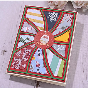 Rectangle Grid Frame Cutting Die Cuts, DIY Crafts Template Stitched Whirl Rectangle Frame Scrapbook Cards Cutting Dies Cut Stencils for DIY Embossing Card Making Decorative Paper Dies Scrapbooking