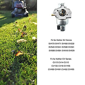 Czsmbt 20-853-33-S Carburetor Replacement for Kohler SV Series SV470 SV471 SV480 SV530 SV540 SV541 SV590 SV591 SV600 SV601 SV610 SV620 15HP 17HP 18HP 19HP Engines Lawn Mower Tractor Tune-Up Kit