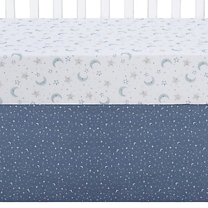 Trend Lab Celestial Space 3 Piece Crib Bedding Set, Includes Nursery Quilt, Fitted Crib Sheet and Crib Skirt 103728