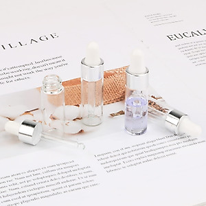 Clear Glass Dropper Bottles,35 Pcs 5ml Sample Dropper Bottles DIY Essential Oils Bottles Perfume Vials Cosmetic Liquid Containers