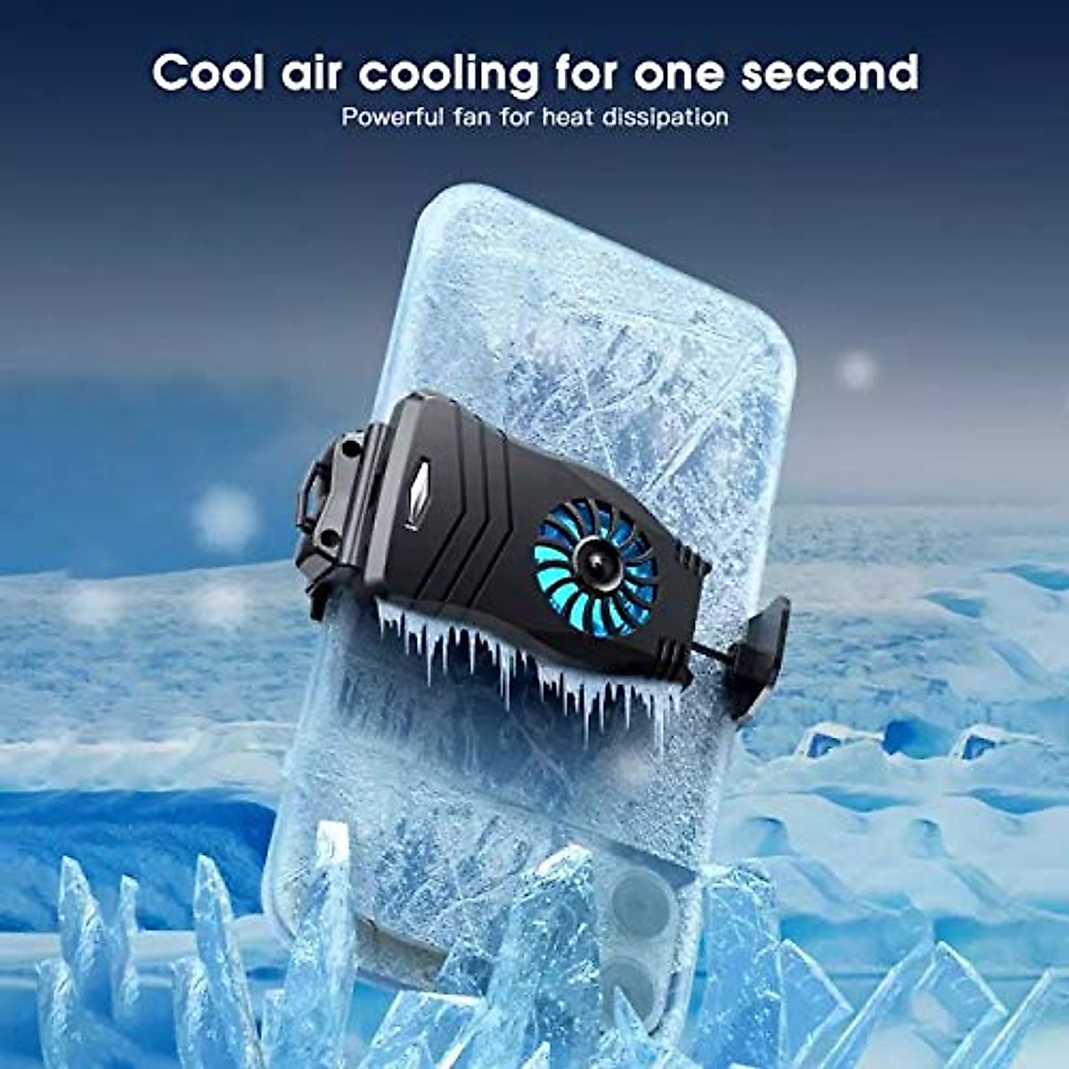DDEHS Niversal Mobile Phone Game Cooler System Cooling Fan Gamepad Stand Radiator Gaming Controller Joystick Accessory for Smart Phone