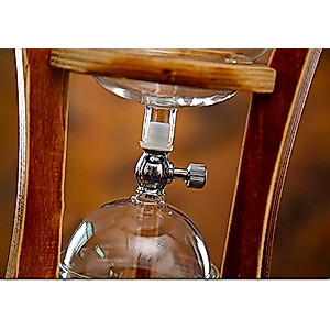 Nispira Iced Coffee Cold Brew Drip Tower Coffee Maker Wooden, 6-8 cup