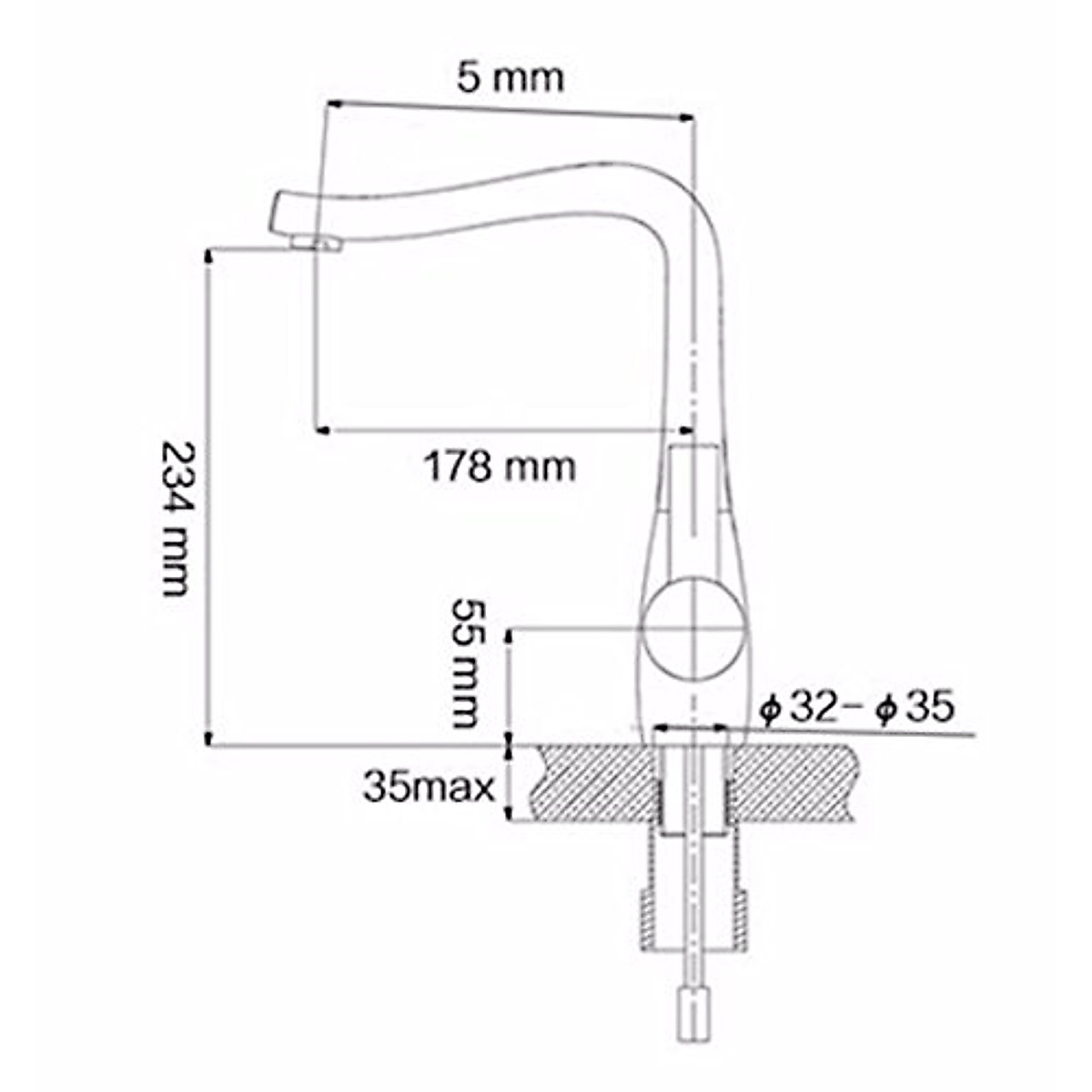 SJQKA-High end kitchen faucet, all copper hot and cold water tap, rotatable sink, wash basin faucet