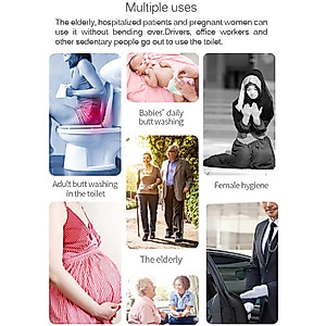 Electric Rechargeable Handheld Personal Travel Bidet Sprayer for Toilet,Bathroom and Outdoor Hiking，Sprayer Muslim Shower Spray Clean with 2.3Liters Water Storage (Black 2.3Liters)