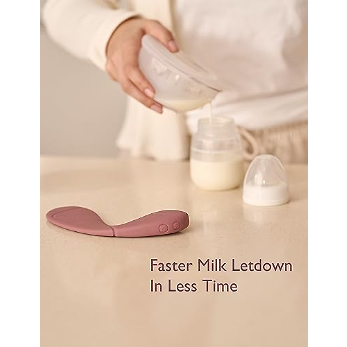 Momcozy Hands-Free Lactation Massager, 2 Pack, Maximum Heat & Vibration Area for Faster Milk Flow, Full Fit Breast Massager for Easier Breastfeeding, Pumping