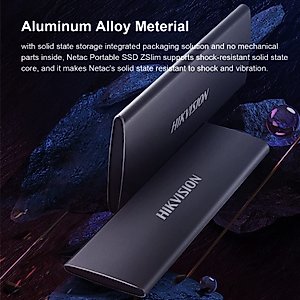 Hikvision T200N Portable SSD 1024GB 1TB, External Solid State Drive Disk, Hard Mobile Disk, Storage Memory, Stick Up to 540 M/s USB 3.1, for Desktop Mobile Phone Laptop (1TB)