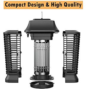 LINKPAL 20W QH50E Bug Zapper Outdoor and Indoor, 4000V High Powered Electric Mosquito Zapper with Switch,Waterproof Mosquito Trap Outdoor,Mosquito Killer,Electronic Fly Zapper for Backyard Patio Home