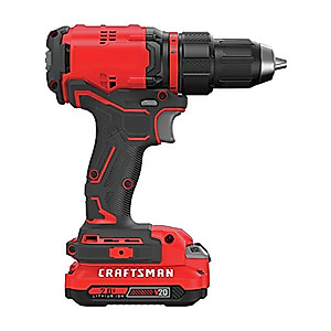 CRAFTSMAN V20* Cordless Drill/Driver Kit, Brushless (CMCD710C1) , Red , 1/2-in.