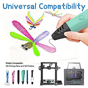 BBLIFE 1.75mm PLA 3D Pen/Printer Filament Refill, 22 Colors, Each Color 10ft, Total 220ft PLA Filament Sample Pack, Support with MYNT3D SCRIB3D 3D Printing Pen, Compatible with 3Doodler Pen