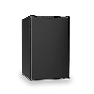 N A 4.5 Cu.Ft Mini Refrigerator Compact Refrigerator-Small Drink Food Storage Machine for Dorm, Garage, Camper, Basement or Office, Single Door Mini Fridge, stainless steel (Black)