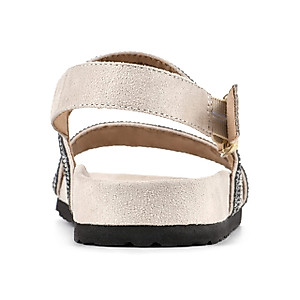 WHITE MOUNTAIN Women's Hesitant Footbed Sandal, Tiger/Multi, 9 M