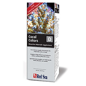 Red Sea Fish Pharm ARE22073 Reef Colors Bioactive Minerals Supplement-D for Aquarium, 500ml