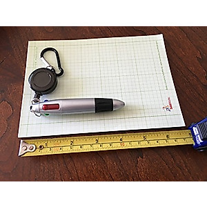 LUCKBOOSTIUM 4 Ink Colors Ballpoint Pen on Keychain - Multi Color Pens with Carabiner, Retractable Reel Holder, and Belt Clip - Gift for Nurses, Students, Teachers, Colleagues (Silver, 4 Pack)