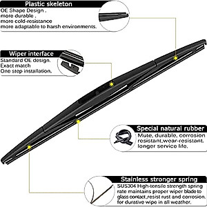 AUTOBOO Replacement for Honda Pilot Rear and Front Windshield Wiper Blade 2016-2020 2021 2022 ,3 Pieces 26"+24"+14 inch…