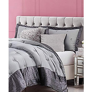 Juicy Couture Sheepskin Decorative 1-Piece Indoor/Outdoor Pillow, 1 Count (Pack of 1), Grey