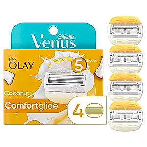 Gillette Venus with Olay Comfortglide Women's Razor Blade Refills, 4 Count, Womens Razors / Blades