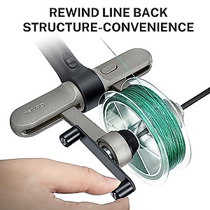 Gonex Fishing Line Spooler with Unwinding Function Installation-Free Fishing line Winder Spooler for Spinning Reel Cast Reel and Spincast Reel Spool Spooling Station System