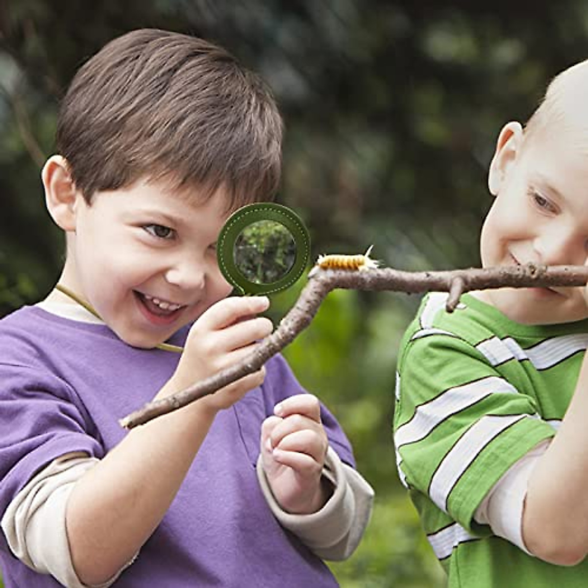 3Pcs Leather Necklace Magnifying Glass, 10X Reading Magnifier for Seniors & Kids, 80MM Magnifying Lens for Book Newspapers Reading,Inspection, Coins, Jewelry, Exploring