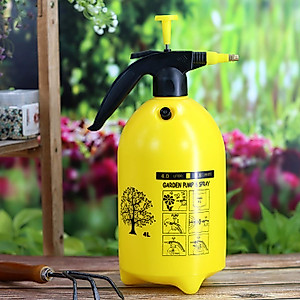 CLICIC Garden Pump Sprayer Portable,Hand-held Lawn Pressure Pump Sprayer Bottle with Adjustable Nozzle for Spraying Weeds/Watering/Home Cleaning/Car Washing 1 Gallon