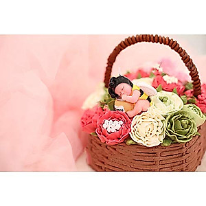 FLYPARTY Children's Birthday Candles with Greeting Card,Handmade Adorable Sleeping Baby Birthday Baby Shower Cake Topper Candle, Wedding Festival Party Favors Decorations (Bee Boy)