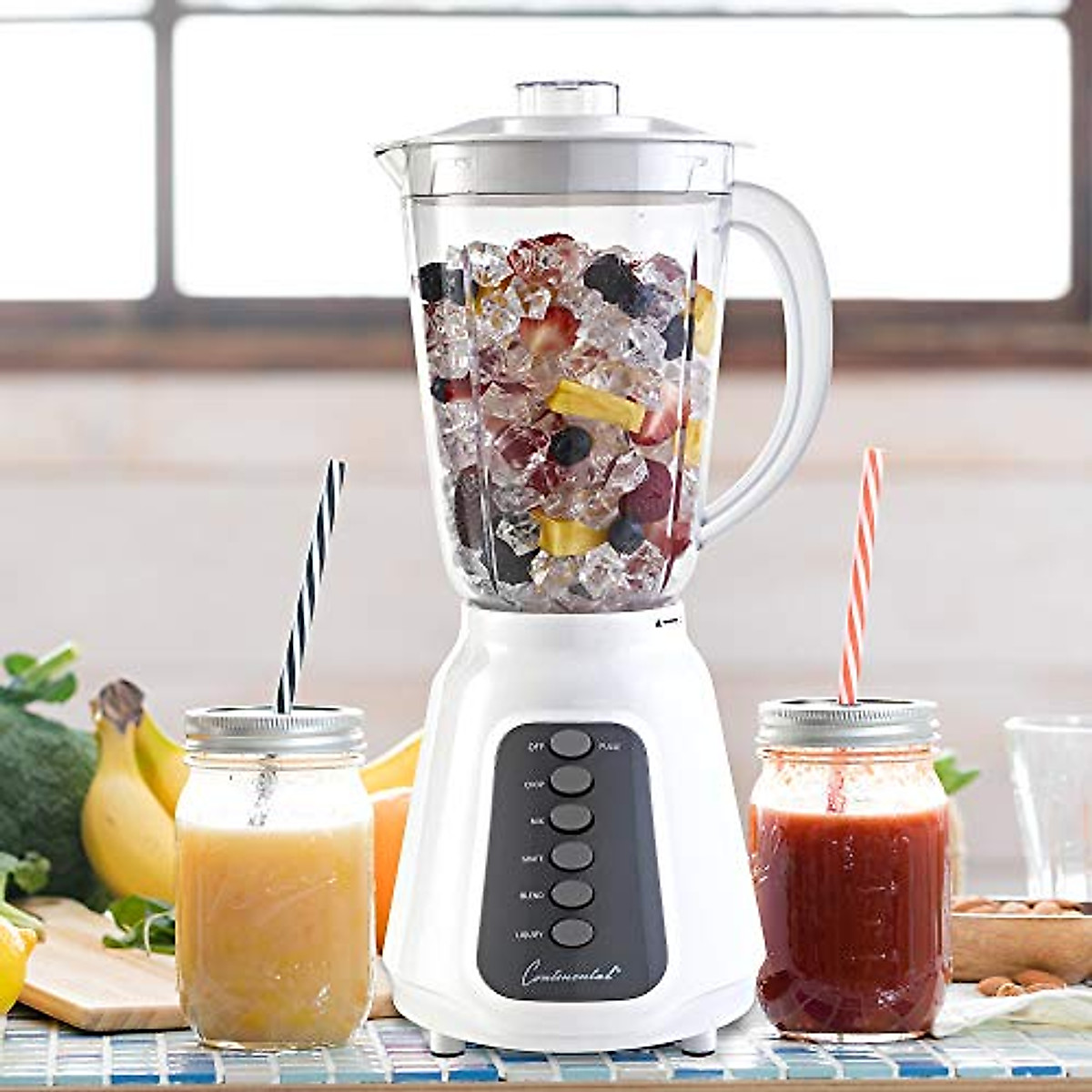 Continental Electric CE-BL171 Blender, 48 Ounce, White