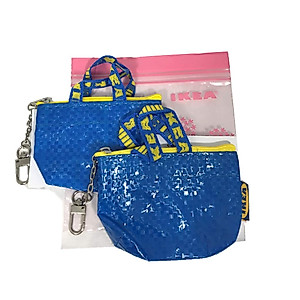 Key & Coin Purse KNOLIG Bag Small Blue with One Zipper Bag (2 set)
