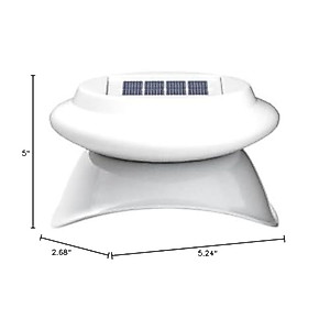 DBF Outdoor Solar Gutter Lights【Upgraded Version】 Solar Fence Post Lights Wall Mount Decorative Deck Lighting Auto On/Off Solar Landscape Lights for Eaves Yard Garden Highlight Gate (Pack of 6)