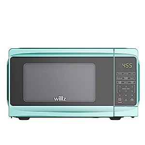 Willz Countertop Small Microwave Oven, 6 Preset Cooking Programs Interior Light LED Display 0.7 Cu.Ft 700W Green WLCMV807GN-07
