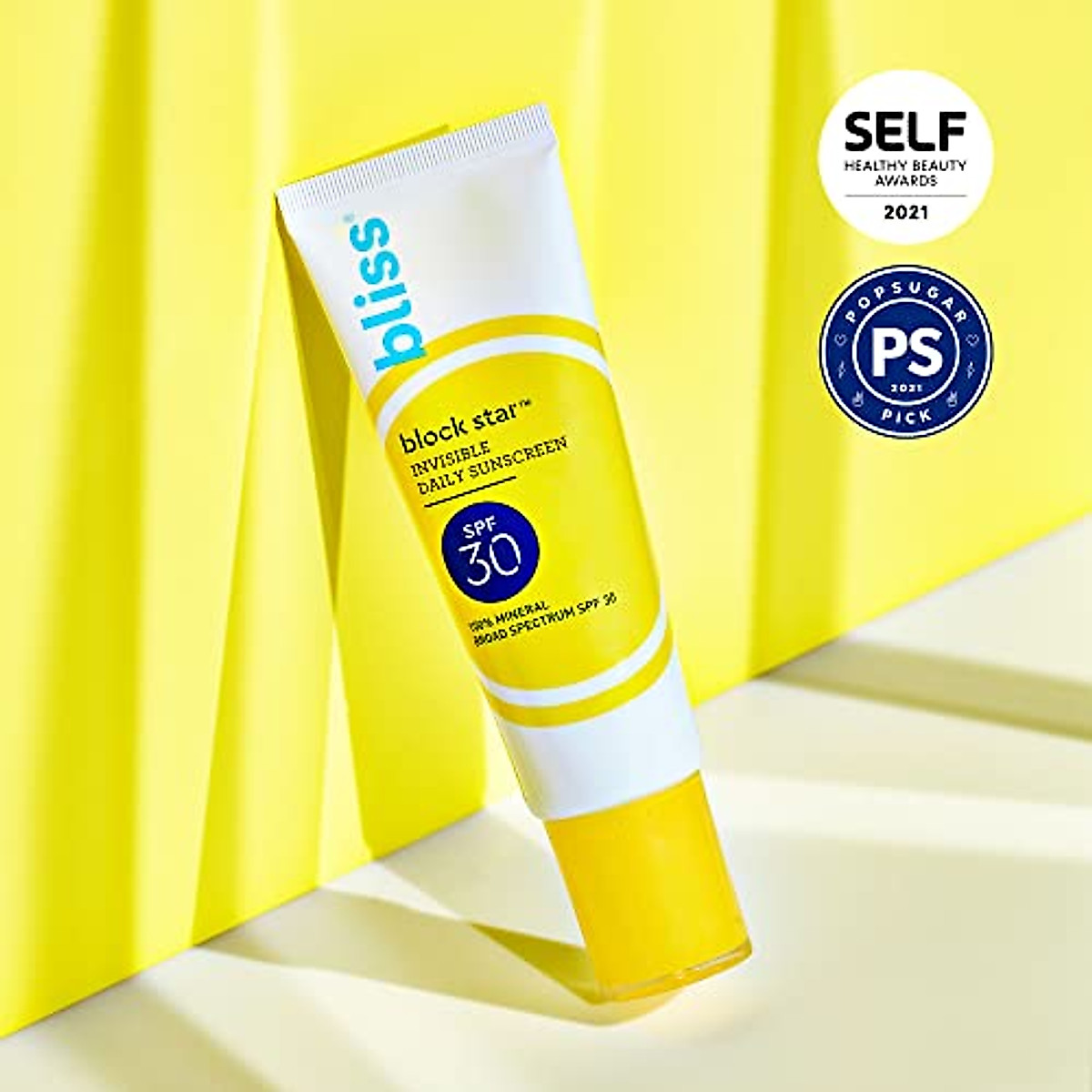 Bliss Block Star Tinted Face Sunscreen SPF 30-1.4 fl oz. - 100% Mineral Broad Spectrum Sunscreen With Zinc Oxide & Titanium Dioxide - Non Greasy Invisible finish