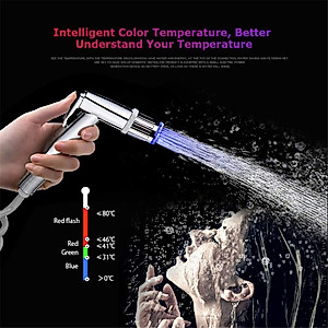 SNOMYRS 3-Color Temperature Sensitive Gradient LED Water Faucet Light Water Stream Color Changing Faucet Tap Sink Faucet for Kitchen and Bathroom (3 Color-1PC)